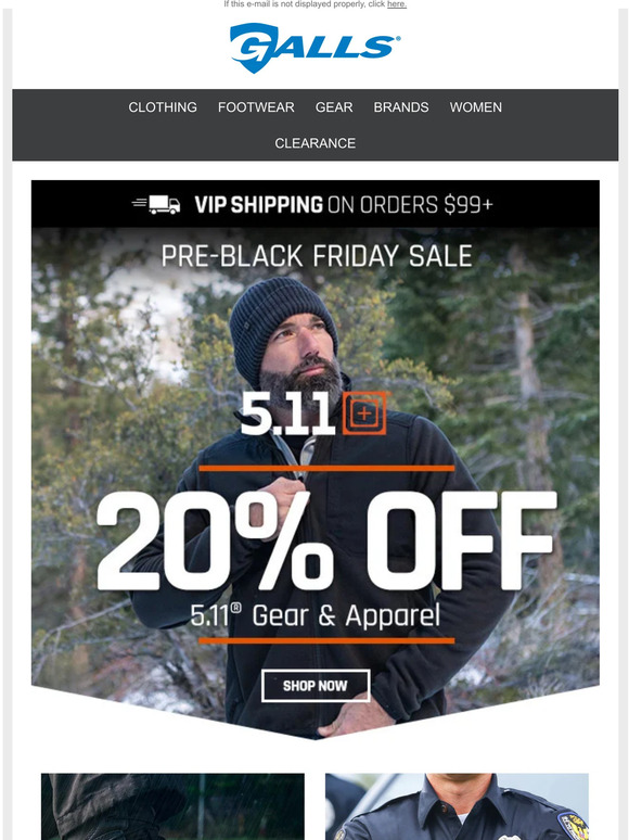 Galls: Pre-Black Friday Savings | Milled