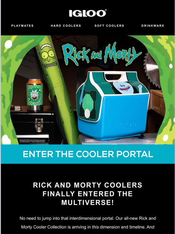 Igloo-Store.com: Rick and Morty coolers. New to the multiverse!☄️ | Milled