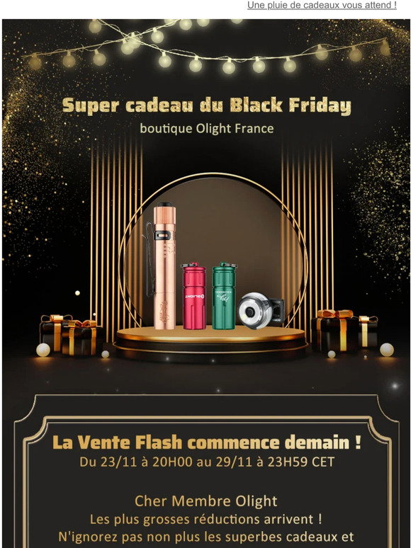 Olight: 【Black Friday】 Obtenez des cadeaux et gagnez des surprises ! 🎁 ...