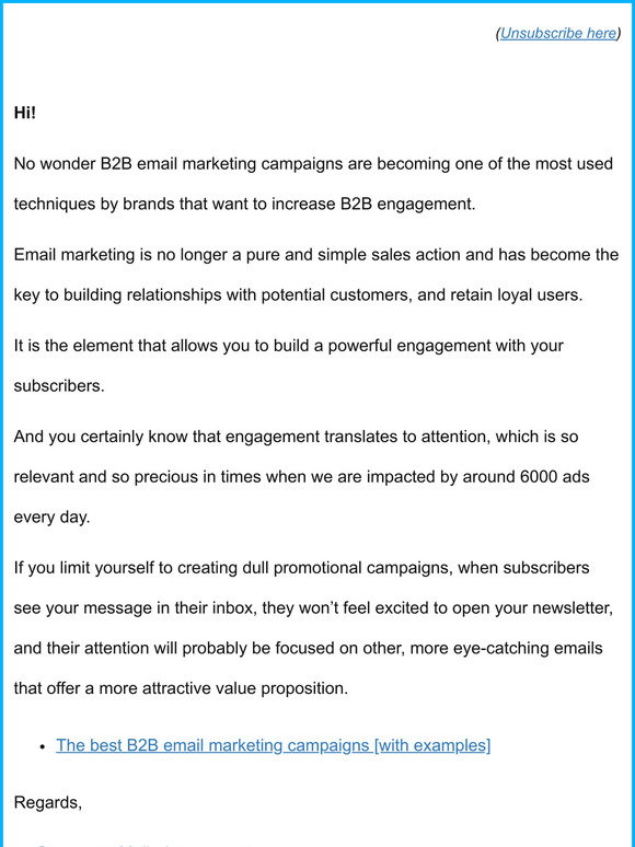 Mailrelay: The best B2B email marketing campaigns [with examples] | Milled