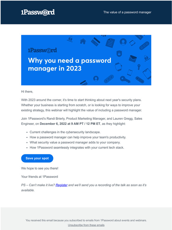 1Password: Planning for 2023 – why you need 1Password | Milled