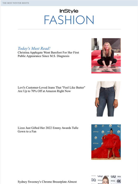 Instyle Christina Applegate Went Barefoot For Her First Public