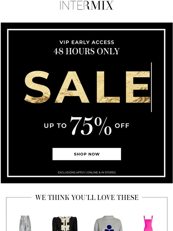 Intermix: VIP EARLY ACCESS: Enjoy Up to 75% Off First | Milled