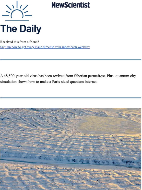 New Scientist: 48,500-year-old virus revived from permafrost | Milled