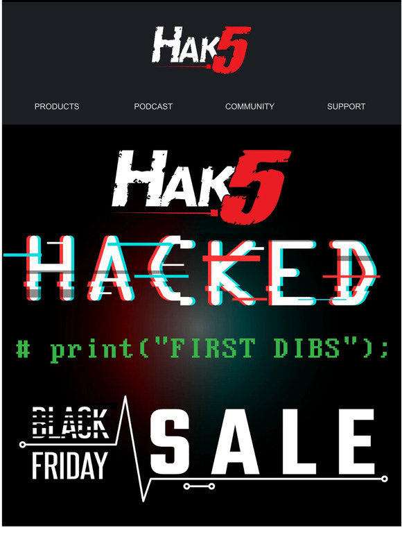 Hak5: 🔑 Password for Early Access to Hak5 Black Friday Sales! 🔐 | Milled