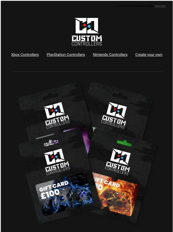 Custom Controllers: 💳 Gift cards up to £100 available now | Milled