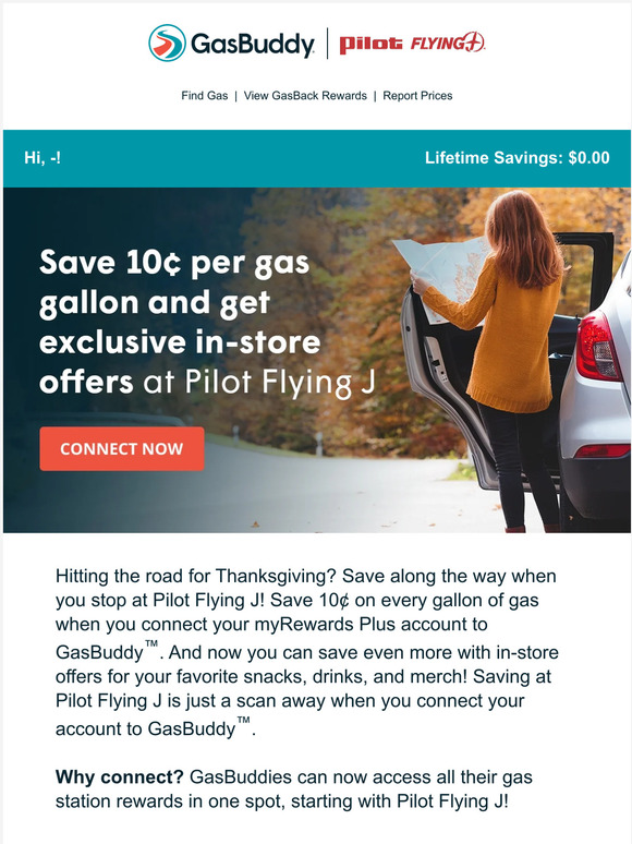 GasBuddy: Connect and save 10¢ off every gas gallon at Pilot Flying J ...