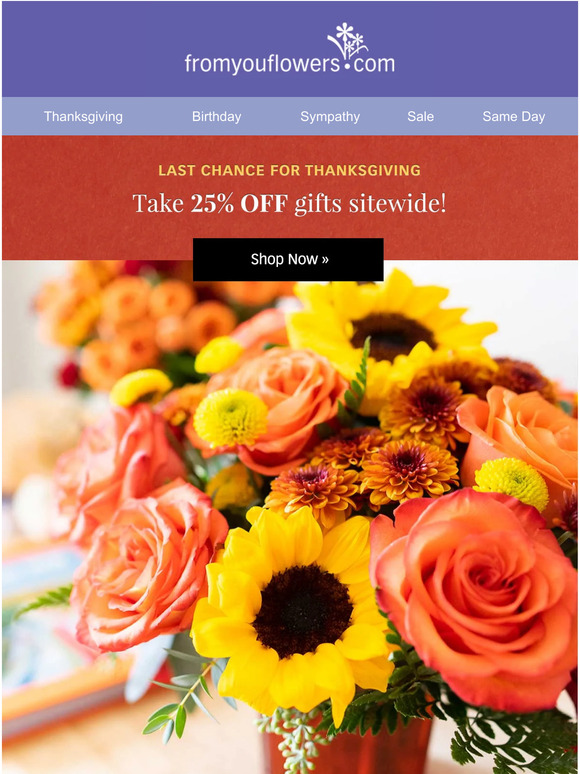 FromYouFlowers.com: Take 25% Off Centerpieces and More! | Milled