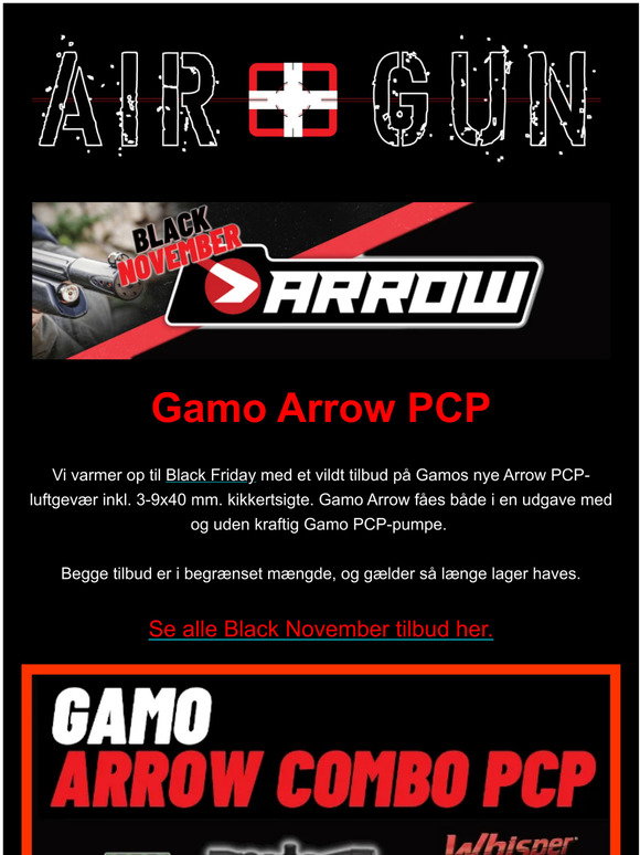 Airgun: Spar -34% på Gamo Arrow PCP på AIRGUN.dk | Milled