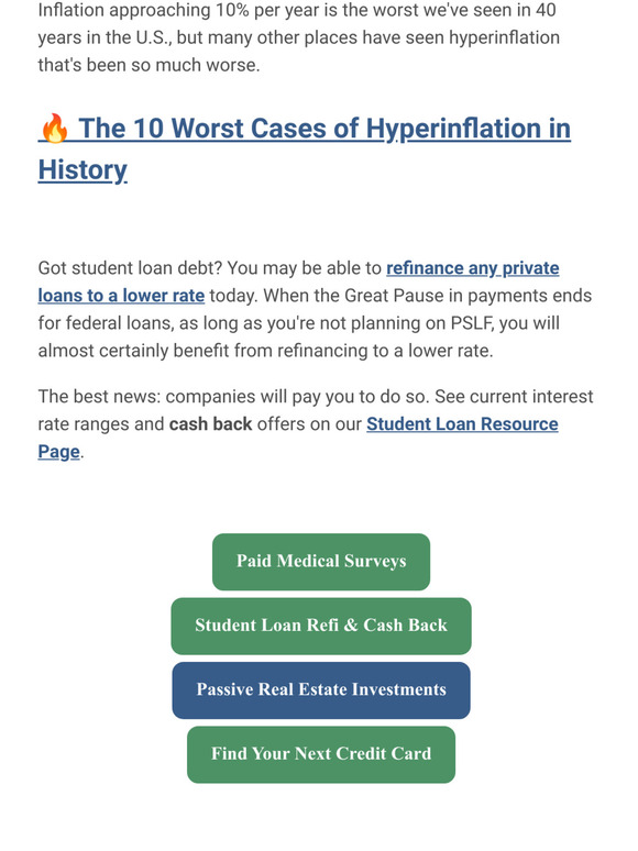 Physician on FIRE: 🔥 The 10 Worst Cases of Hyperinflation in History ...