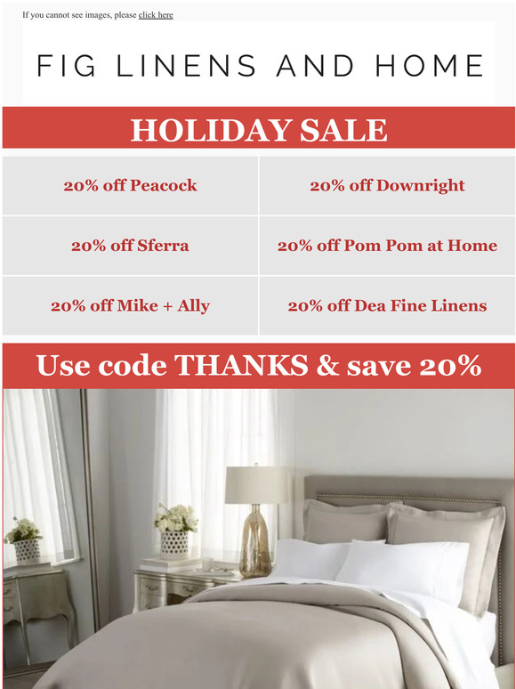 Fig Linens and Home: Use Code THANKS & Save 20% on these Favorite ...