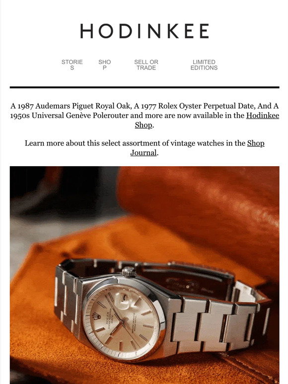 Hodinkee: Vintage Watches This Week: A 1987 Audemars Piguet Royal Oak ...