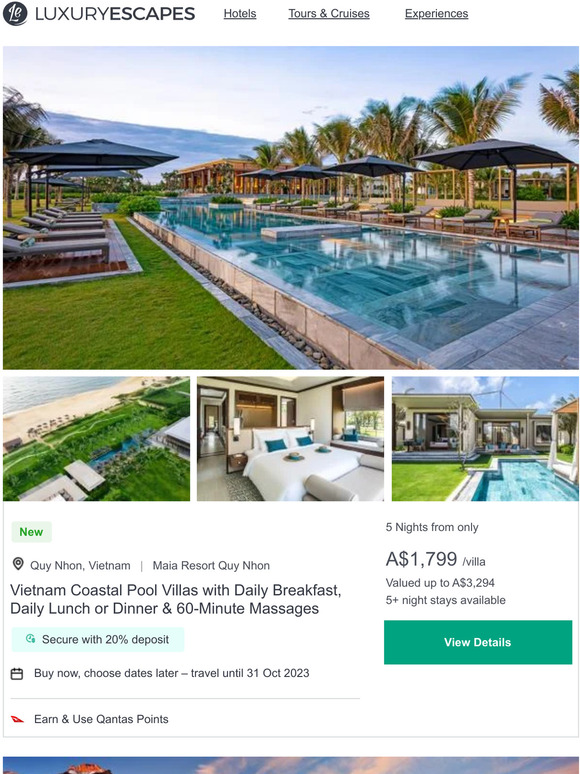 luxury escapes UK: Your Own Huge Vietnam Luxe Pool Villa + Daily ...