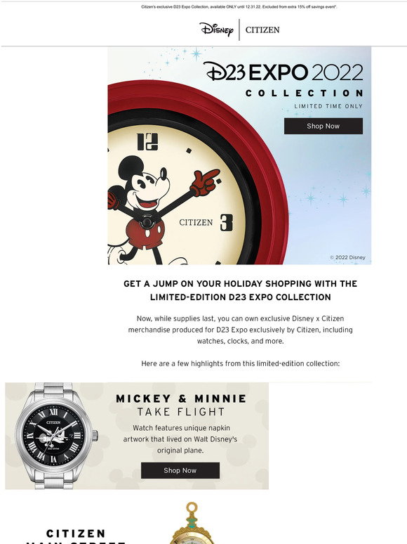 Citizen: Disney Expo Collection - available for a limited time only ...