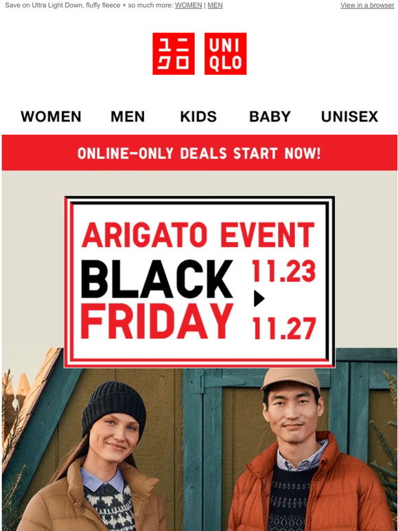 UNIQLO: INVITE: Black Friday starts NOW! | Milled
