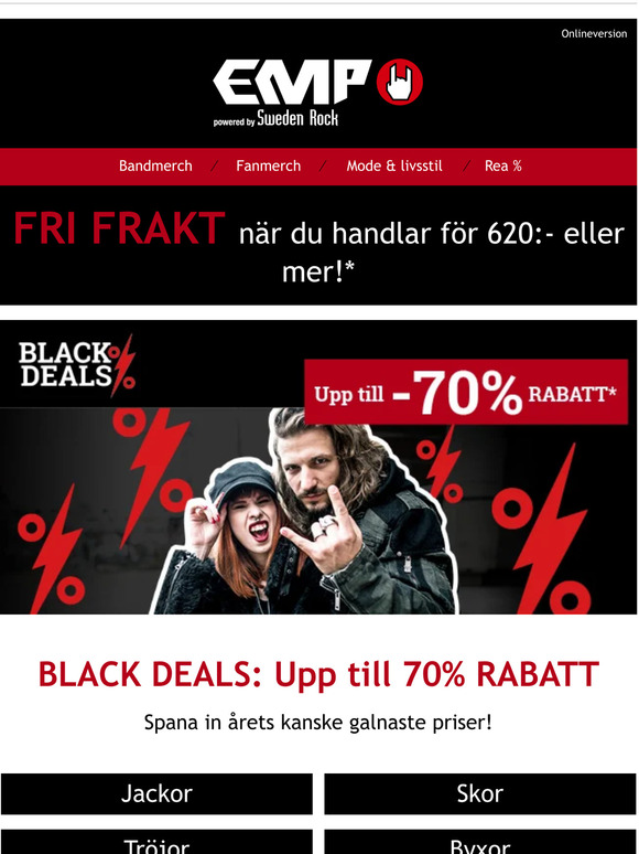 EMP Shop: 💥 Upp till 70% RABATT - Mega Deals under Black Week! | Milled