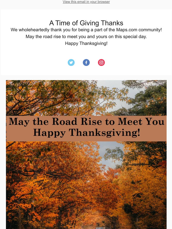Maps: Happy Thanksgiving from All of Us at Maps.com | Milled