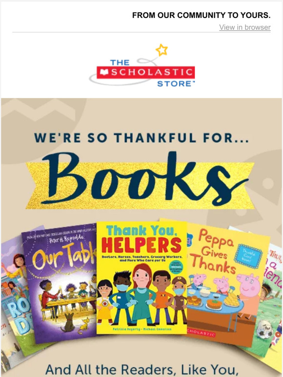 The Scholastic Store Online: We wanted to say thank you ... | Milled