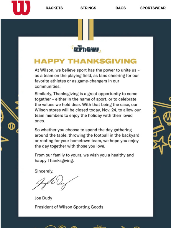 Wilson: Happy Thanksgiving, from our family to yours | Milled