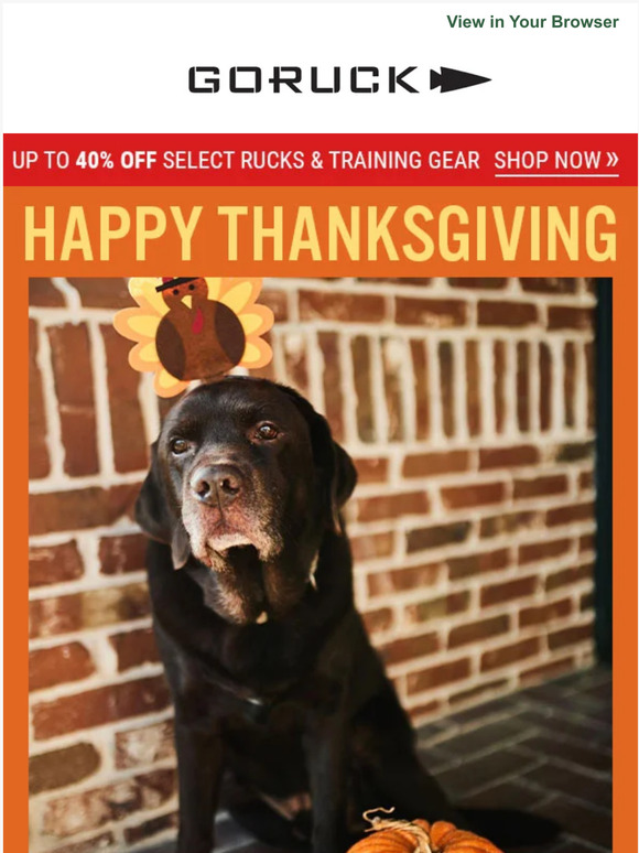 GORUCK: Happy Thanksgiving From Monster and GORUCK | Milled