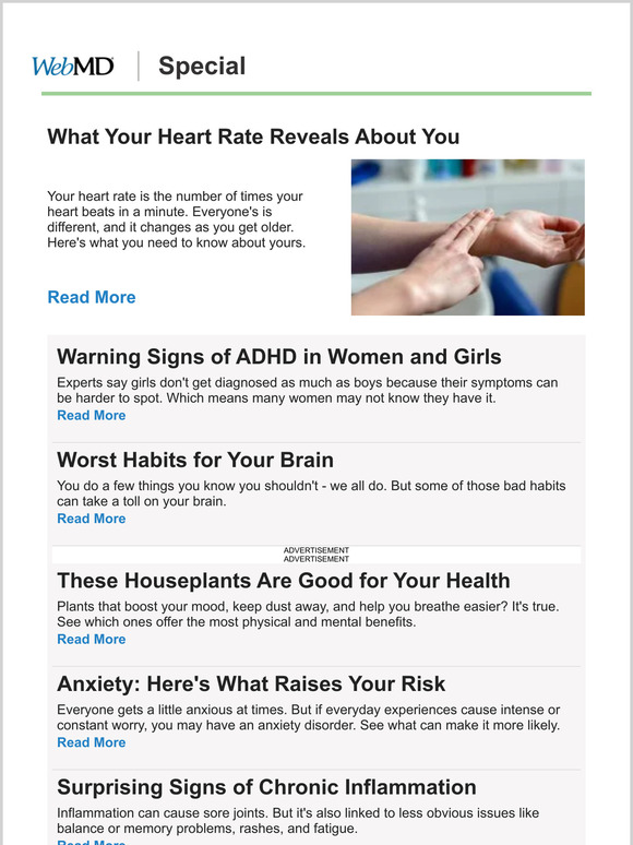 WebMD: What Your Heart Rate Reveals About You | Milled