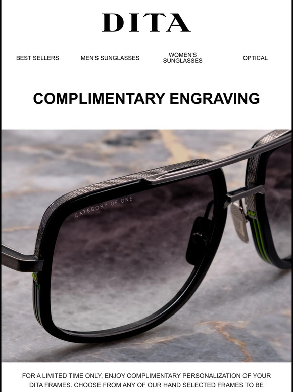 DITA Eyewear: Complimentary Laser Engraving - Personalize your DITA ...