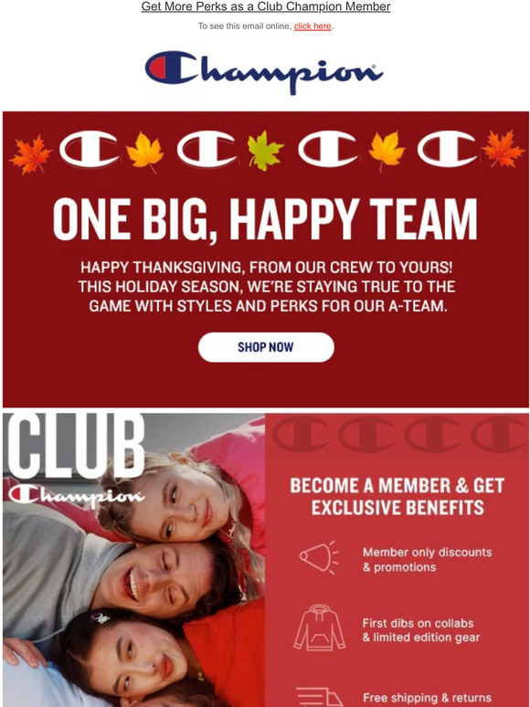 Champion: We're Saying Thanks with the Best of Champion | Milled