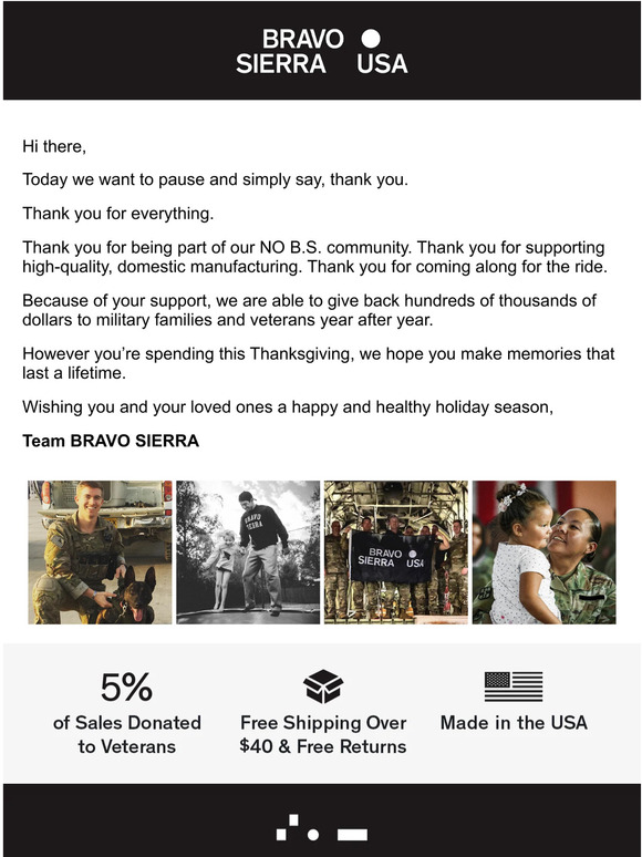 Bravo Sierra: A short note of gratitude | Milled