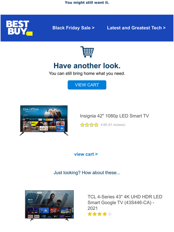 Best Buy: Did you mean to leave something in your cart? | Milled