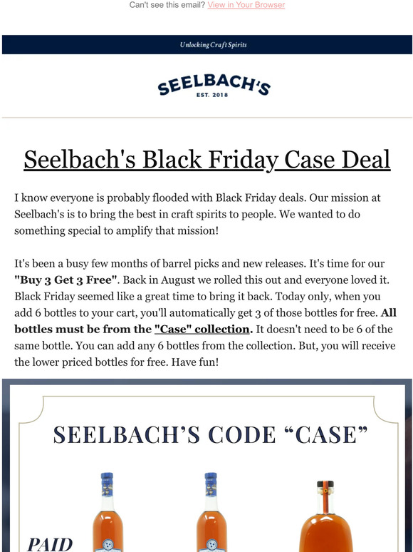 Seelbachs: Seelbach's Black Friday - The CASE Deal Is Back!! | Milled