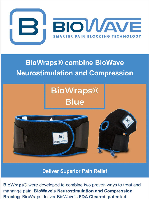 BioWave: Try All New Blue BioWraps For Your Back And Knee Pain | Milled