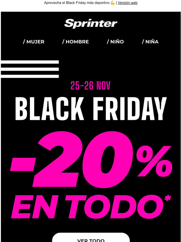 Sprinter - Megacentros del deporte: ¡-20% en TODO*! 💸 | Milled