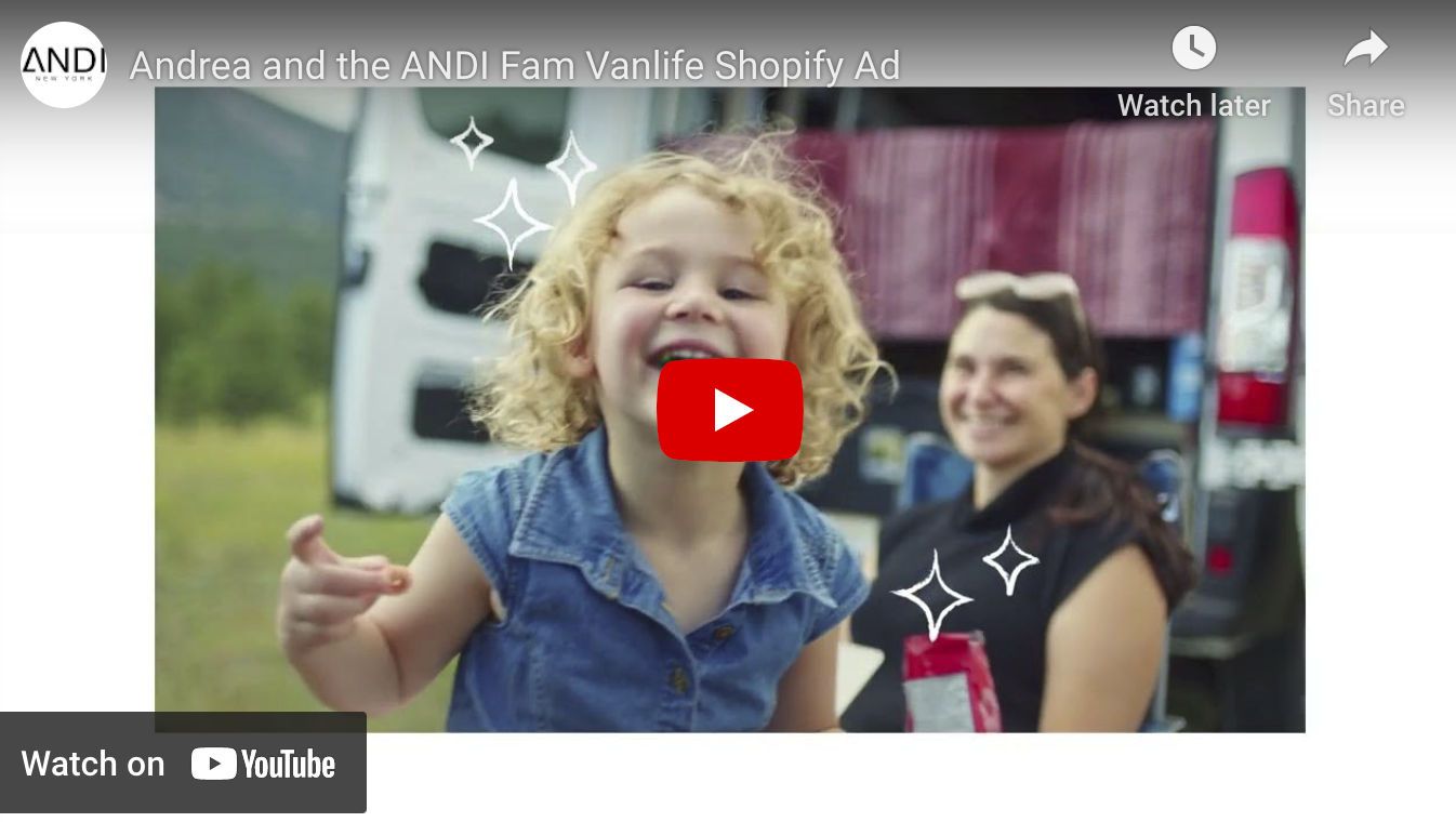 ANDI: Andrea and fam's VANLIFE featured in Shopify Commercial | Milled