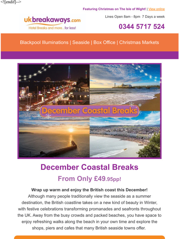 UK Breakaways: December Breaks by the Coast | Milled