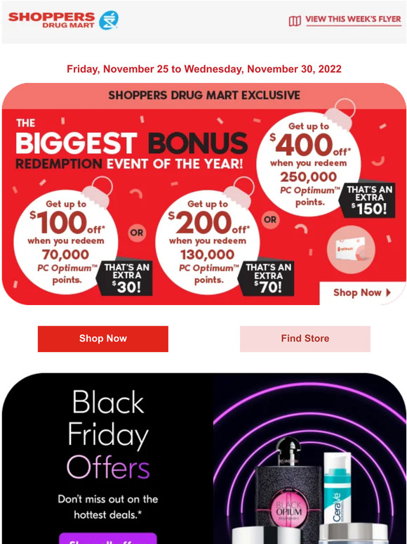 Shoppers Drug Mart: Our Biggest Bonus Redemption Event of the Year (oh ...