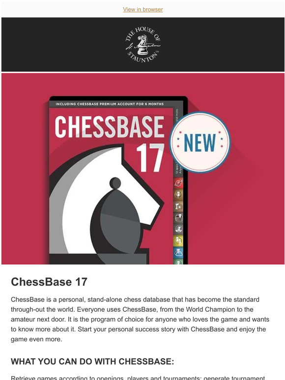 House of Staunton: ChessBase 17 and ChessBase Databases Now Available ...