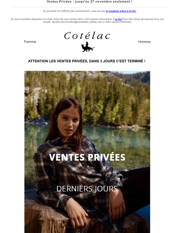 CotéLac: Vente Privées | Elles se terminent bientôt ! 🏁 | Milled