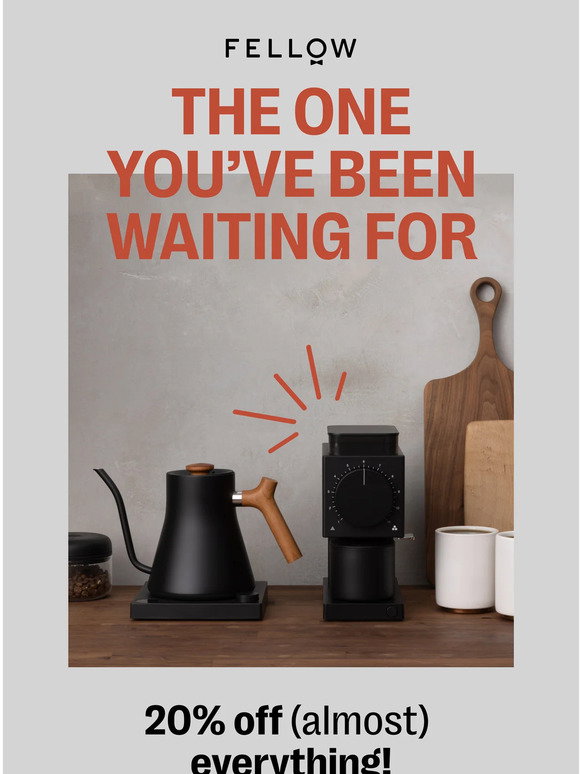 Fellow Products: 20% off for Black (Coffee) Friday! | Milled