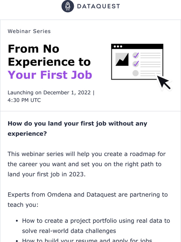 Dataquest: From no experience to your first job | Milled