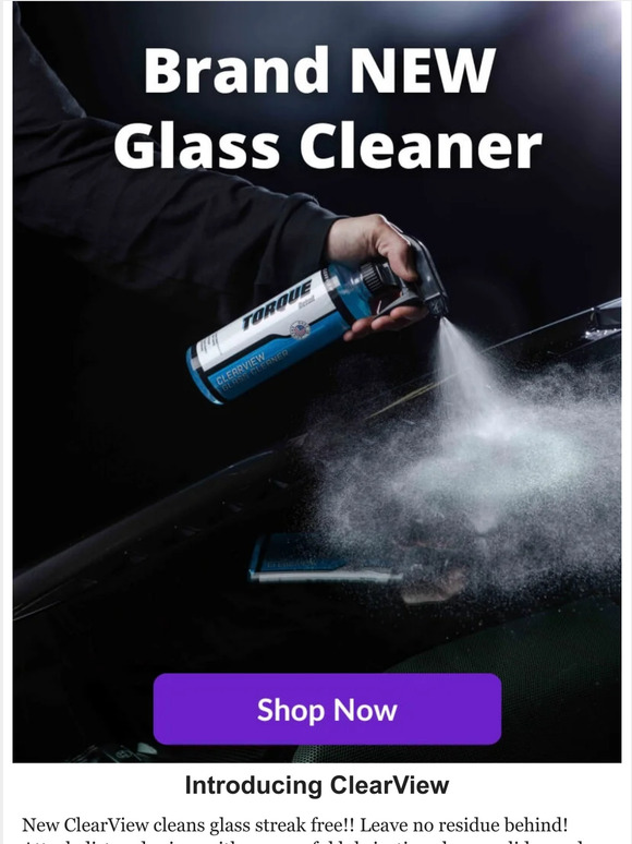 Torque Detail: Our New Glass Cleaner: ClearView | Milled
