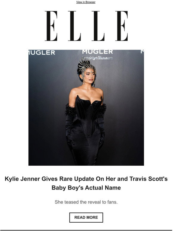 ELLE: Kylie Jenner Gives Rare Update On Her and Travis Scott's Baby Boy ...
