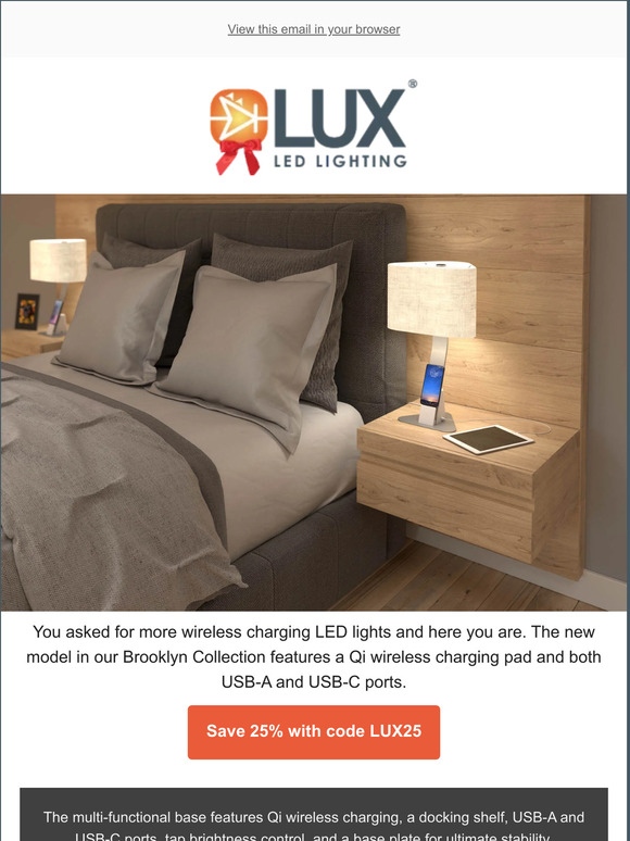 LUX LED Lighting: Our New Wireless Charging Light | Milled