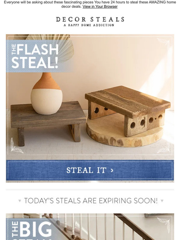 Decor Steals: Must See: Repurposed Wooden Ship Ladder Risers | Milled