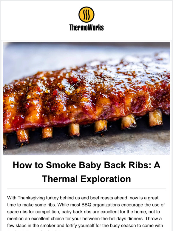 ThermoWorks: How to Smoke Baby Back Ribs: A Thermal Exploration | Milled