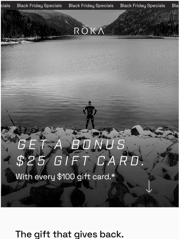 ROKA: Get a bonus $25 gift card with every $100 gift card purchase | Milled