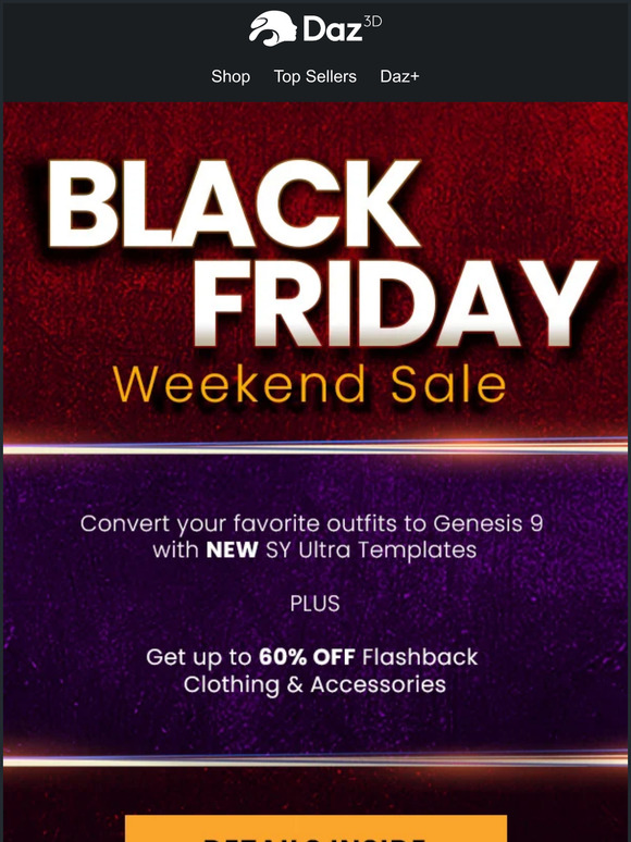 DAZ 3D: Clothing Converter From Genesis 8 to 9 Plus Black Friday Continues | Milled