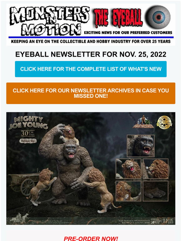 Monsters in Motion: Mighty Joe Young, Chucky, Ratfink, Wolfman Corvette ...