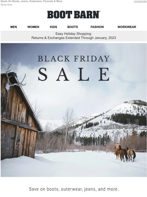 Boot Barn: Extended Black Friday Sale | Milled