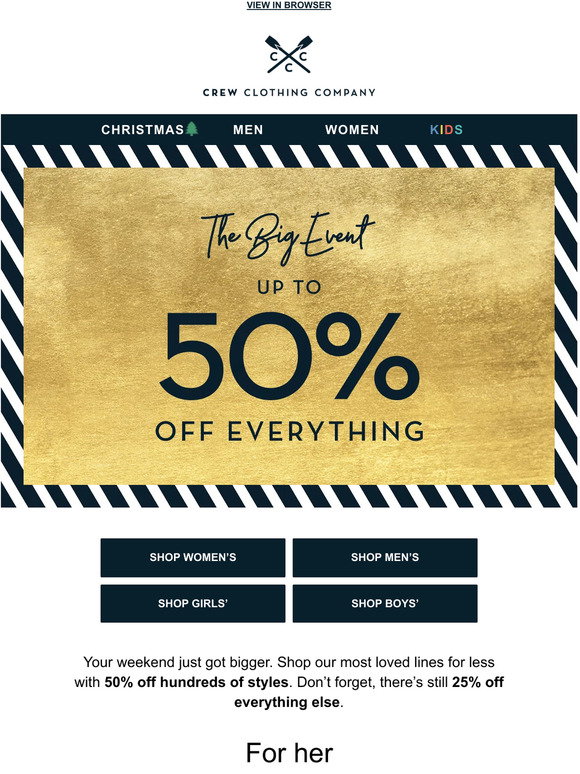 Crew Clothing: Shop 50% off 100s of styles | Milled