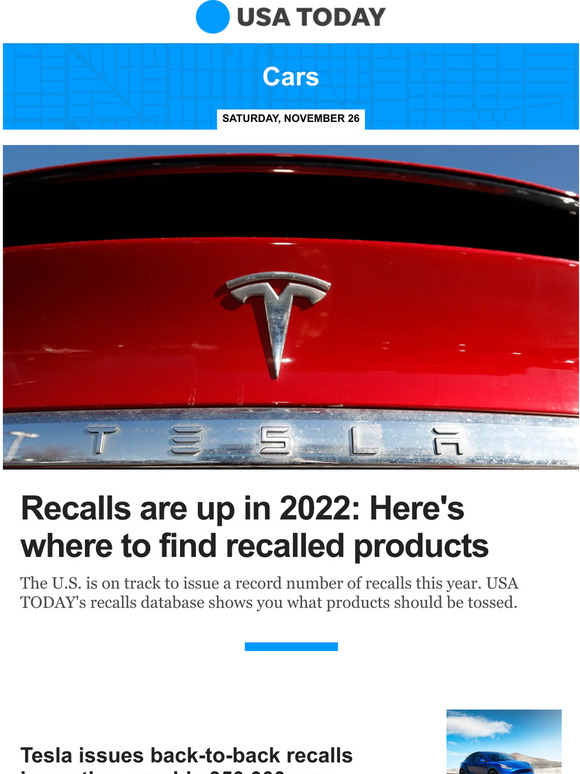USA TODAY: Cars: Recalls are up in 2022: Here's where to find recalled ...
